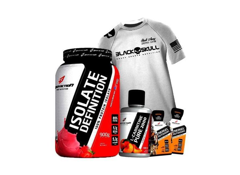 Combo Whey Isolado 900G Body Action + L Carnitina 480Ml + Camiseta - B ...