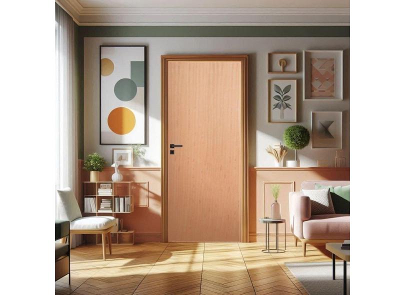 Porta de Madeira Bondoor 210x90cm Lisa Jb Porta Angelim com o Melhor ...