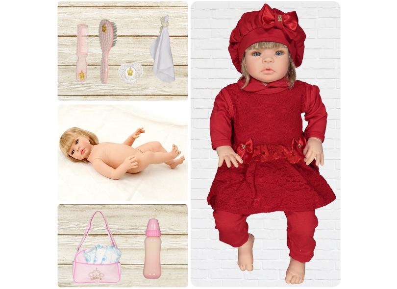 Bebê Reborn Silicone Loira Laís Cegonha Dolls com o Melhor Preço é no Zoom