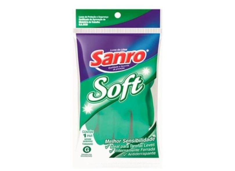 Luva Borracha Sanro Soft M com o Melhor Preço é no Zoom