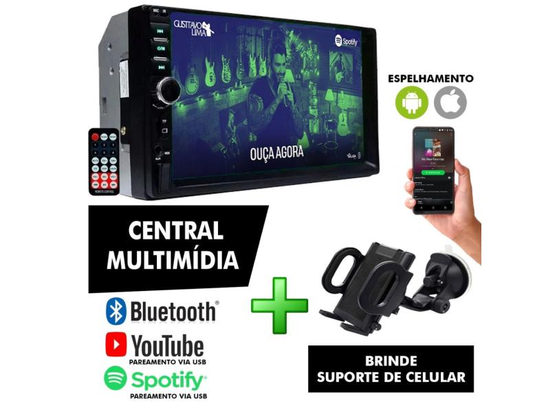Central Multimidia Automotivo Para Hb20 First Option Mp5 2 Din Player 7 Polegadas Universal ...