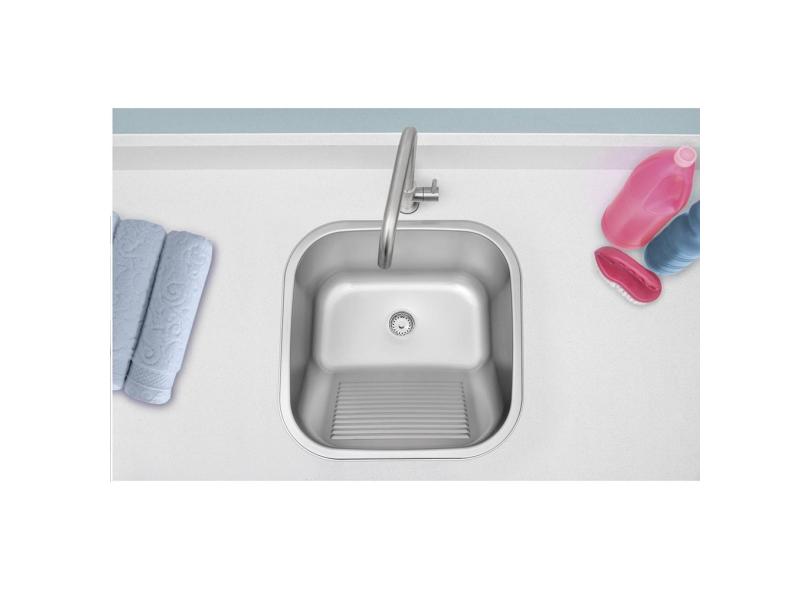 Tanque de encaixe 50X40 acetinado tramontina com o Melhor Preço é no Zoom