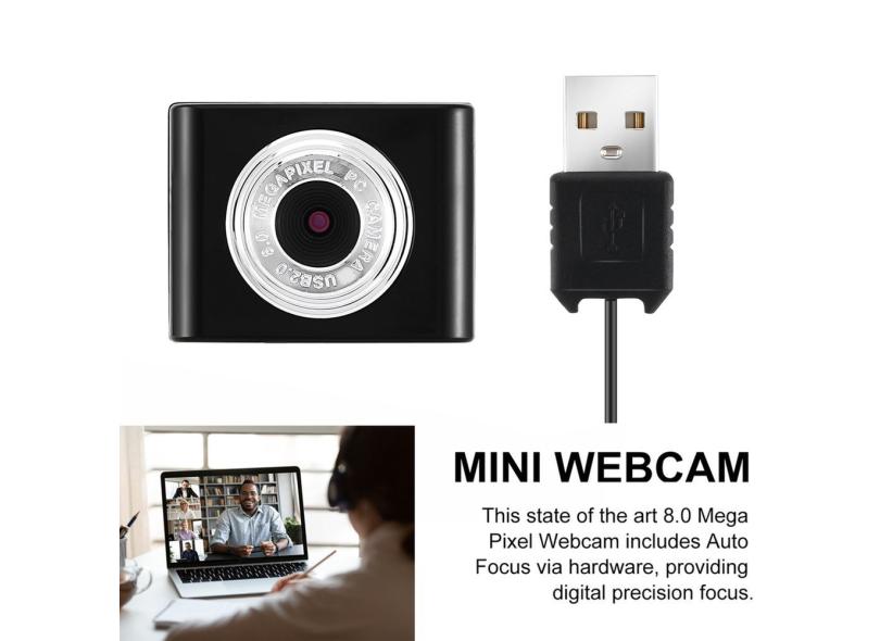 Camera Mini Webcam HD Computador Web para desktop porttil USB Plug and ...
