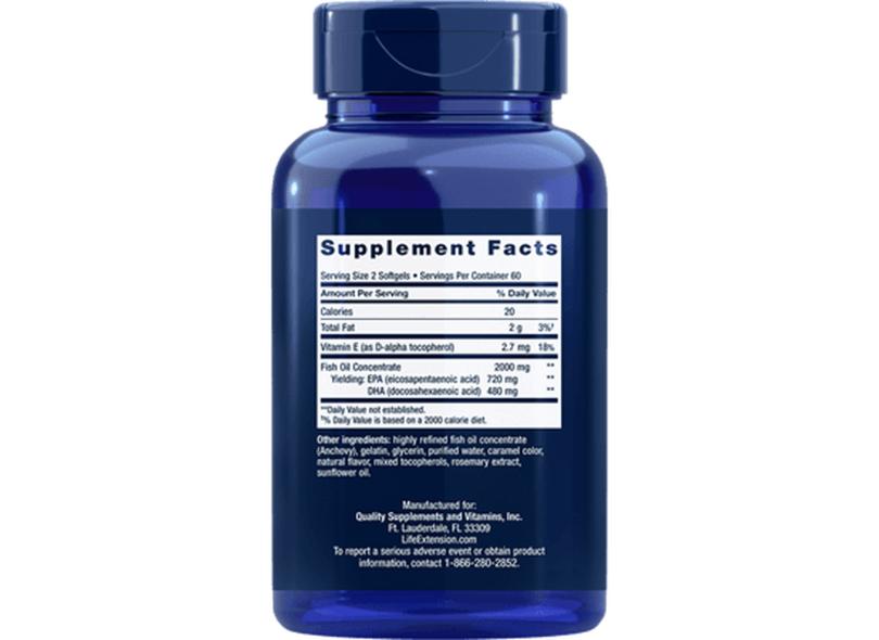 Omega-3 - Mega Epa/dha - 120 Softgels, Life Extension com o Melhor ...