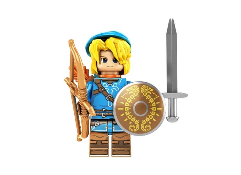 Boneco Link The Legend Of Zelda Breath Wild Bloco De Montar Com O