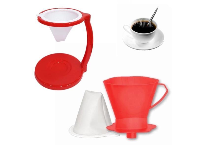 Kit Coador para Cafe com Suporte e Filtro em Plastico com o Melhor ...
