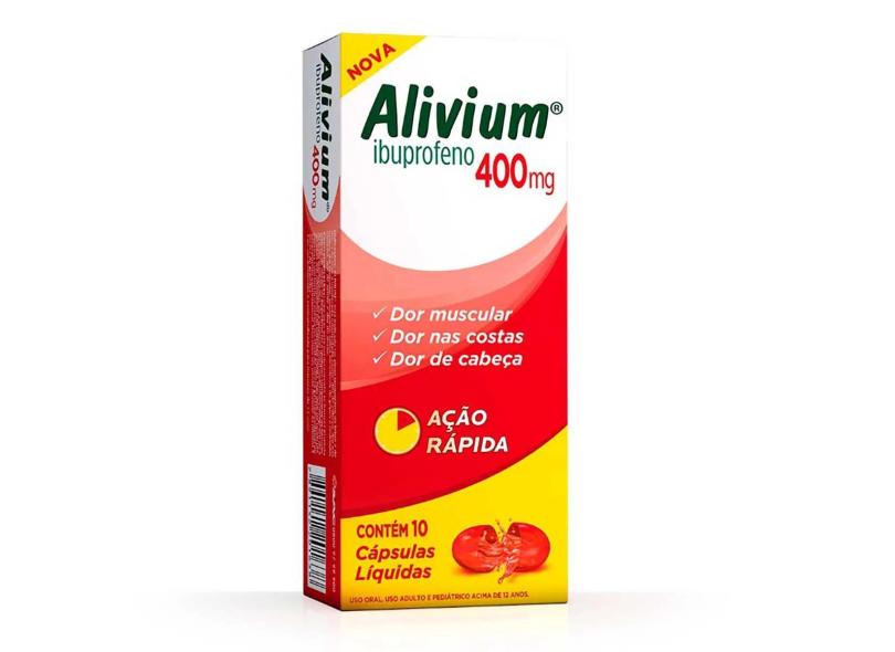 Alivium 400Mg 10 Capsulas Gel com o Melhor Preço é no Zoom