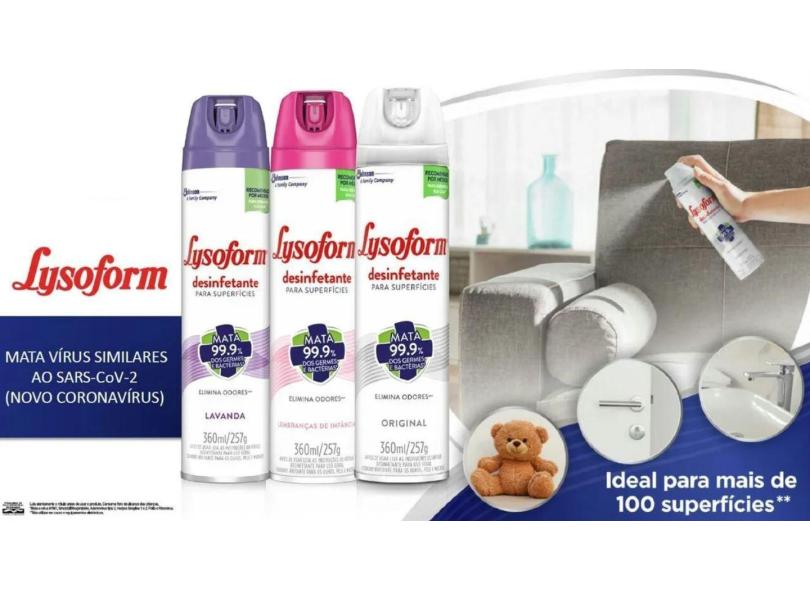 Lysoform Spray 360Ml Kit Com 2 Unidades com o Melhor Preço é no Zoom