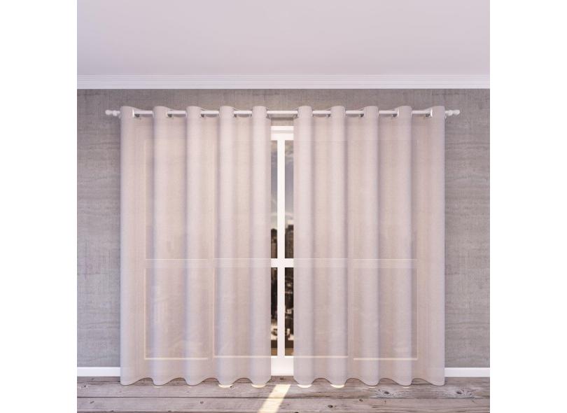 Cortina Mônaco Com 2 Folhas Areia 250X420cm em Promoção é no Buscapé
