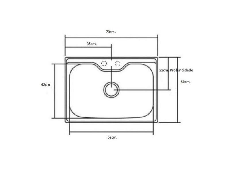 Cuba Inox Gourmet Cozinha Sobrepor Ou Embutir Fosco com o Melhor Preço ...