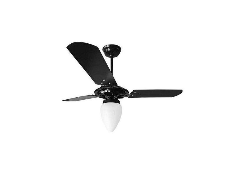 Ventilador De Teto Rico 150W E 180W Preto Pás Pretas Ventex com o ...