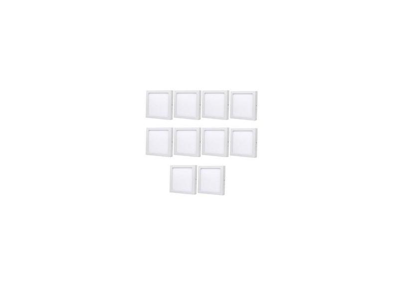 Kit 10 Painel Plafon Led 18w Sobrepor Quadrado Branco Frio com o Melhor ... Kit 10 Painel Plafon Led 18w Sobrepor Quadrado Branco Frio com o Melhor ...