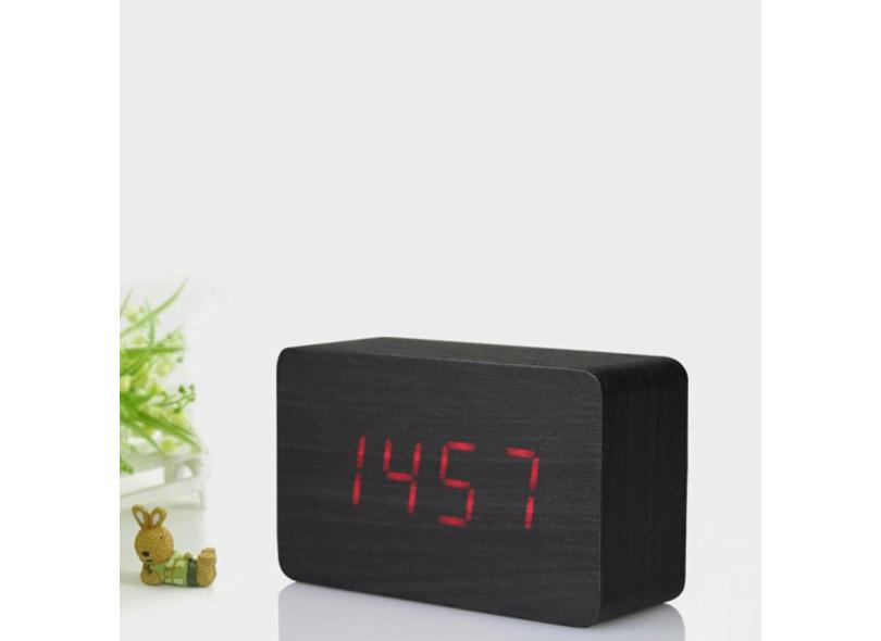 Alarme LED Eletrônica Digital Relógio Backlight Com Calendário Voice ...