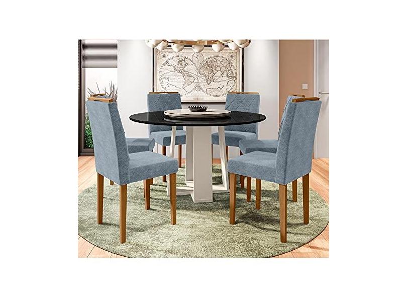 Conjunto Mesa de Jantar Isabela 1,35m Tampo de Madeira com Vidro Colado ... Conjunto Mesa de Jantar Isabela 1,35m Tampo de Madeira com Vidro Colado ...