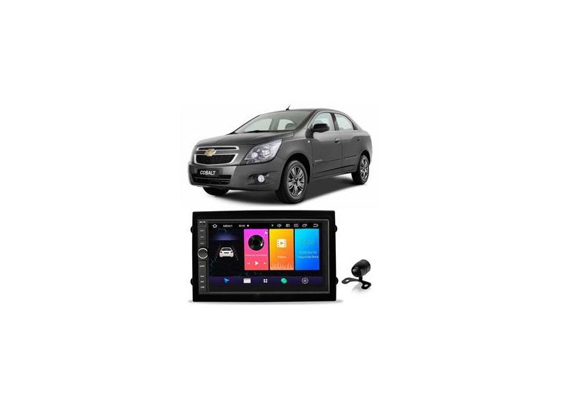 Central Multimídia Chevrolet Cobalt 2011 a 2015 7 Polegadas Sistema Android Play Store BT USB ...