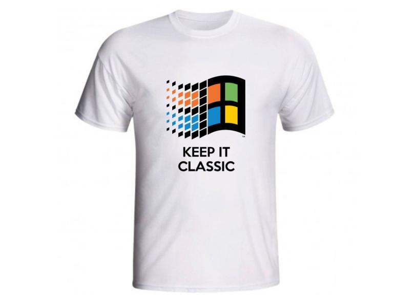 Camiseta Keep It Classic Microsoft Windows Logo em Promoção é no Buscapé