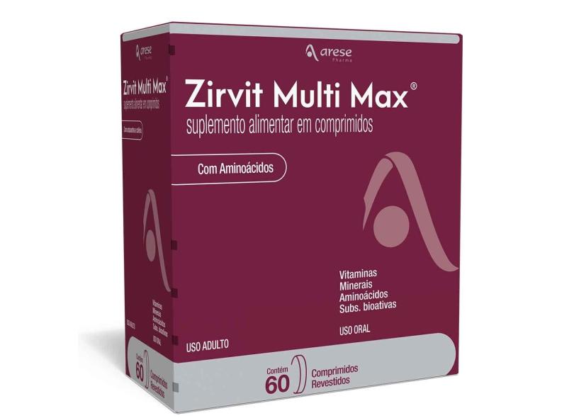 Polivitamínico Zirvit Multi Max 60 comprimidos Arese 60 Comprimidos com ...