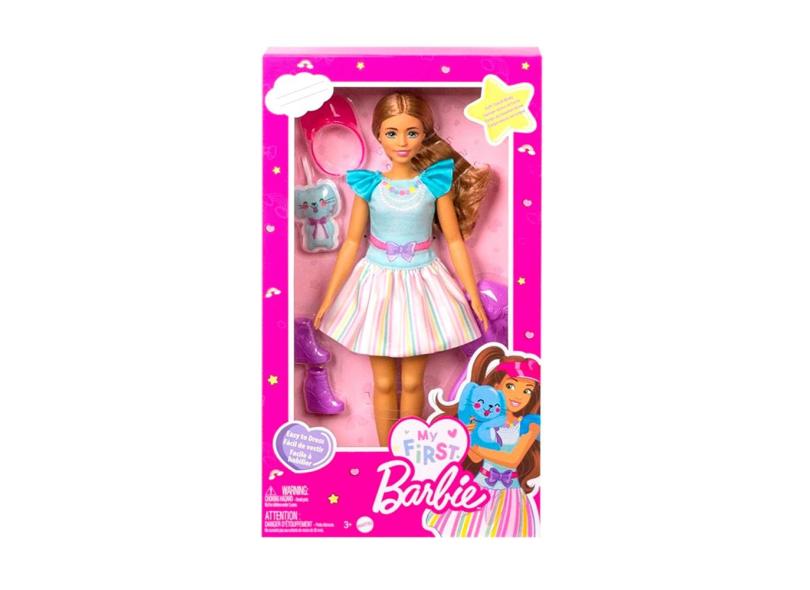 Boneca Minha Primeira Barbie Morena HLL21 Mattel com o Melhor Preço é ...