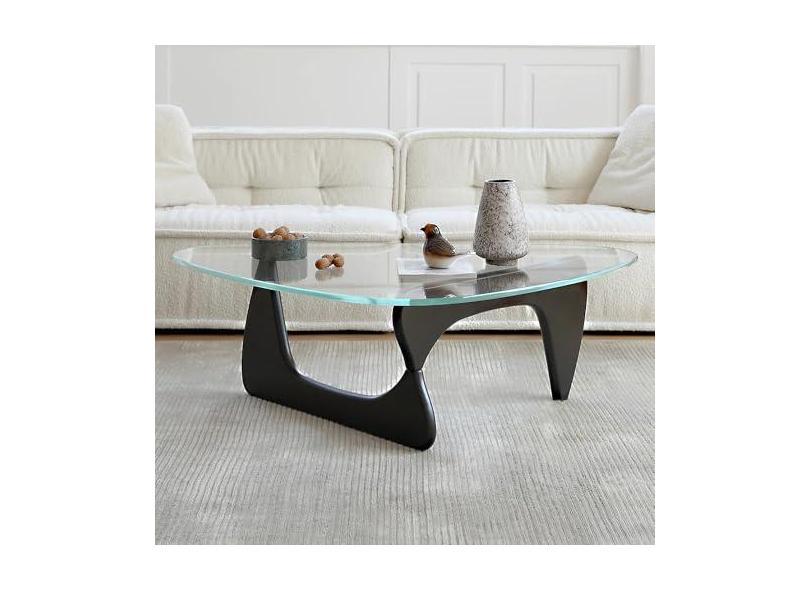 Mesas de centro de vidro triangular para sala de estar, mesa de centro ...