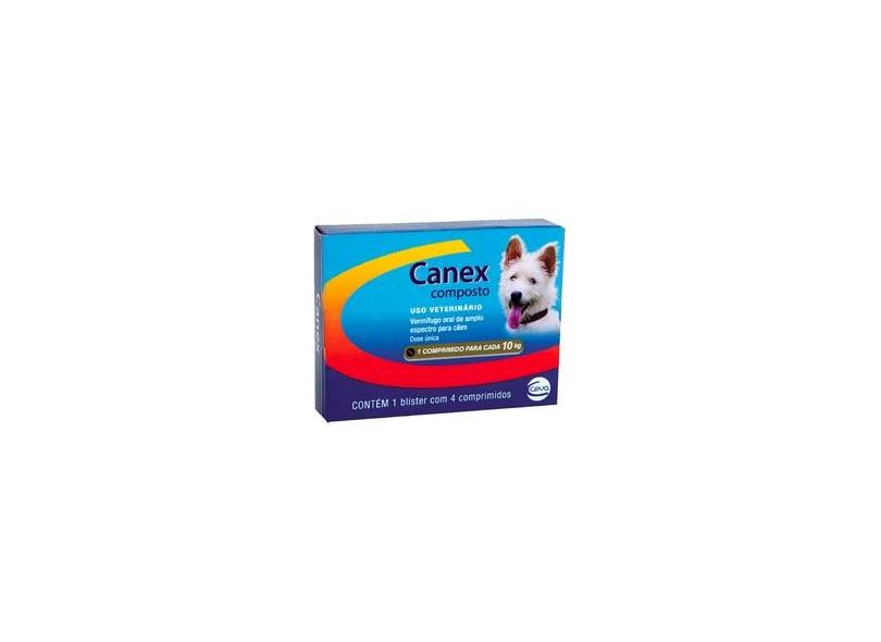 Canex Composto (10Kg) - 4 Comprimidos - Vermífugo P/ Cães com o Melhor ...