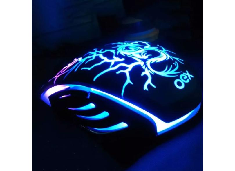 Mouse gamer 3200 dpi Oex Action MS300 6 botões e LED 7 cores com o ...