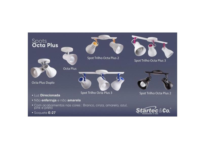 Spot Sobrepor Direcionável Duplo Octa Plus 2xE27 Bivolt - Startec com o ...
