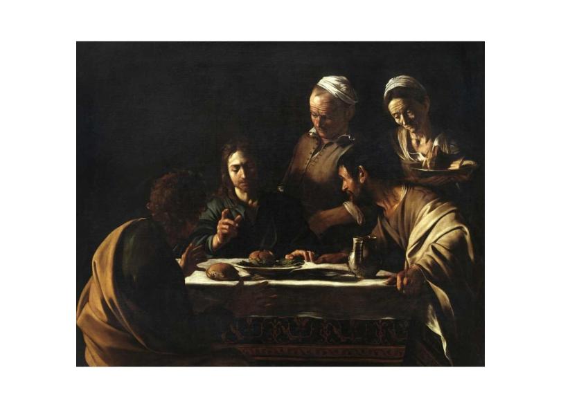 A Ceia em Emaús (1606) - Caravaggio - 60x74 - Tela Canvas Para Quadro ...