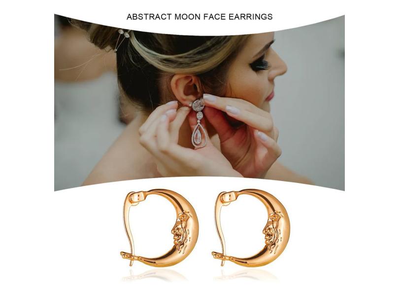 Brincos de lua para mulheres em forma de meia lua em forma de lua ...
