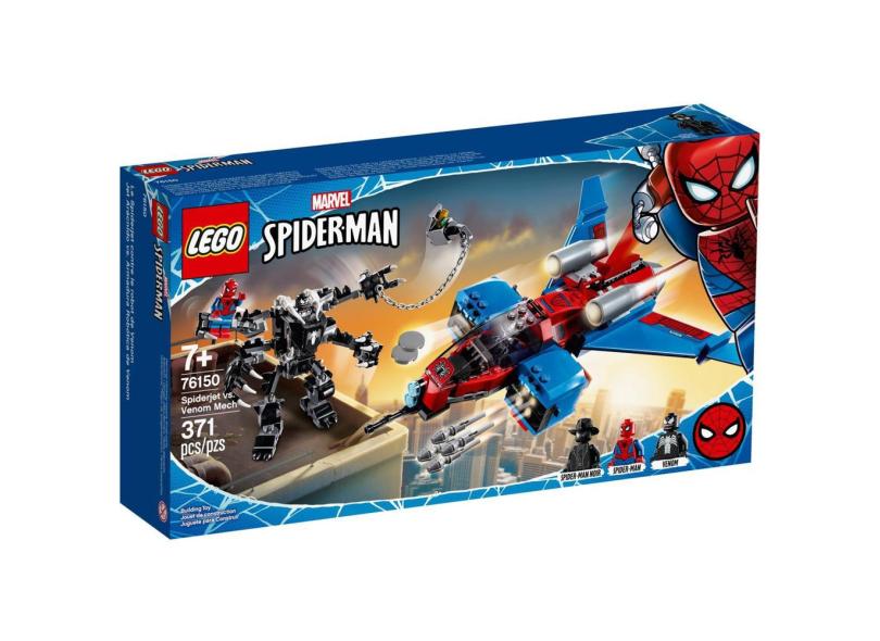 Lego 76150 Marvel Super Heroes Spider Jet Vs Robo Venom Mech com o ...