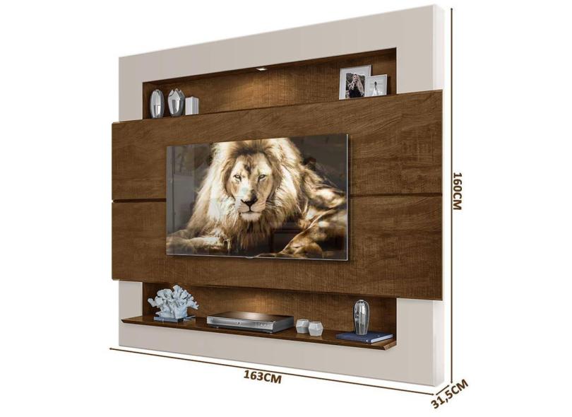Painel Para Tv Com Led Suspenso Milão Luapa Malbec Off White em ...