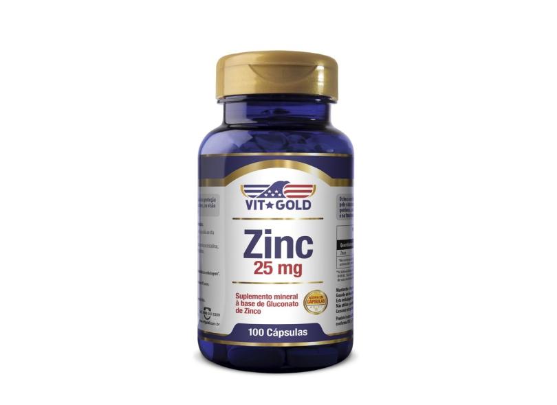 Zinco 25mg Vitgold 100 Cápsulas com o Melhor Preço é no Zoom