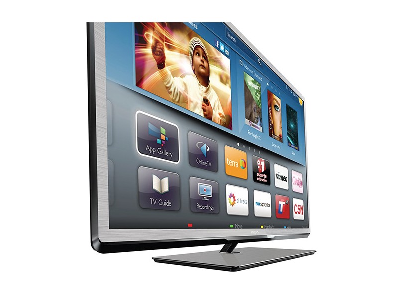 TV LED 42" Smart TV Philips Série 6000 3D 4 HDMI 42PFL6007G com o ...