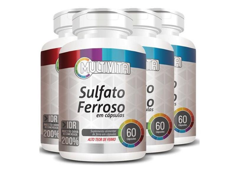 Sulfato Ferroso 500mg 4 X 60 Cápsulas - Flora Nativa com o Melhor Preço ...
