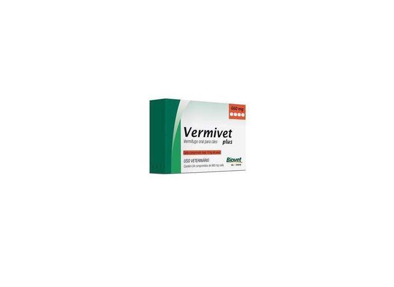 Vermivet Plus 660 mg com 4 comprimidos - Biovet com o Melhor Preço é no ...