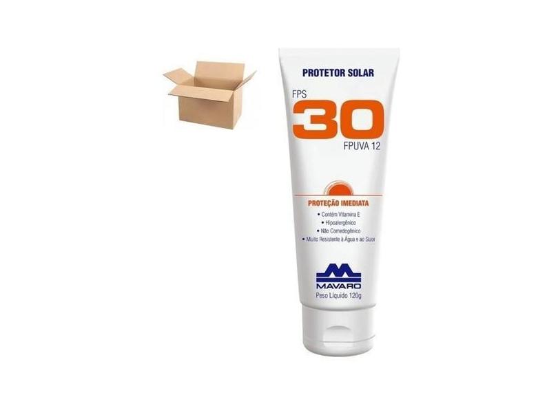 Kit 10 Creme Protetor Solar Fator Fps 30 Bisnaga 120g Mavaro Bloqueador ...