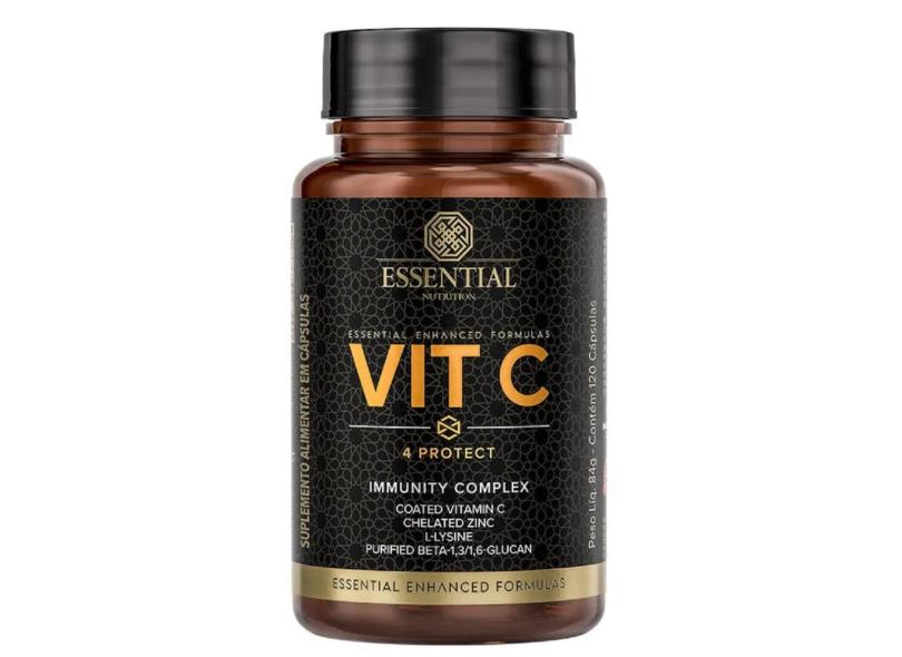 VITAMINA C VIT PROTECT 120 CAPS ESSENTIAL NUTRITION Natural com o ...