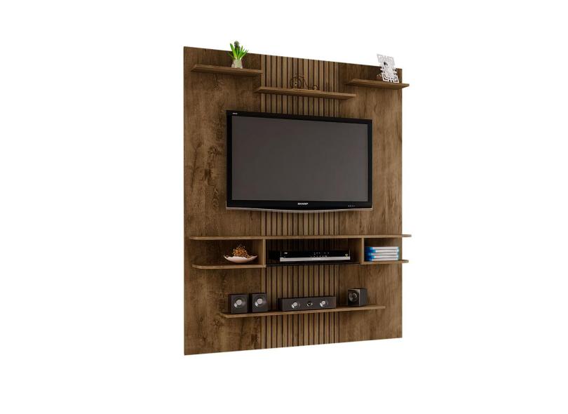 Painel Para TV Sigma Madeira e Efeito de Ripa com o Melhor Preço é no Zoom