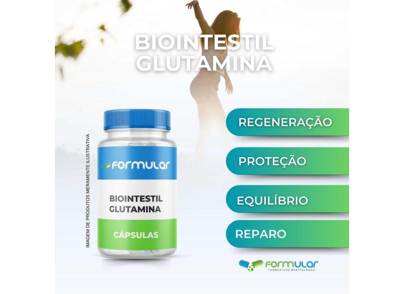 BIOintestil 300mg + Glutamina 500mg - Cápsulas - Saúde Gastrointestinal ...