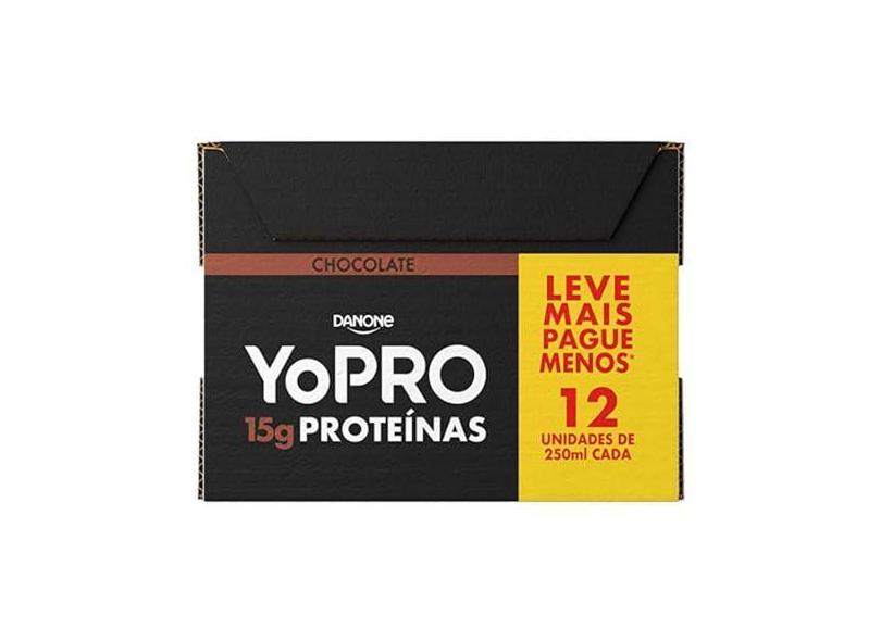 YoPRO Bebida Láctea UHT Chocolate 15g de proteínas 250ml - 12 unidades ...