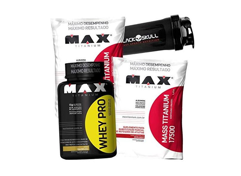 Kit Combo Suplementos para Musculação Whey Protein + 2x Hipercalórico ...