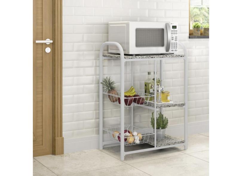 Rack Multiuso Aspen c/ Tampo Granito Fabone em Promoção é no Buscapé