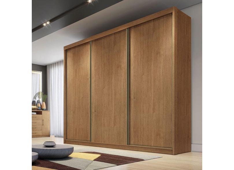 Guarda Roupa Dublin 3 Portas 6 Gavetas Clic Móveis Cumaru em Promoção é ...