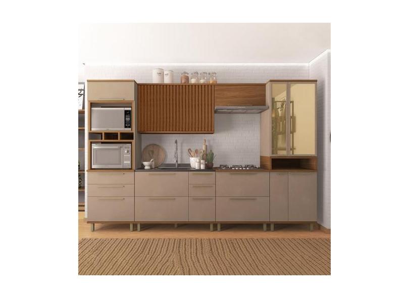 Cozinha Modulada Completa 6 Peças 12 Portas 6 Gavetas Madri - Indekes ...