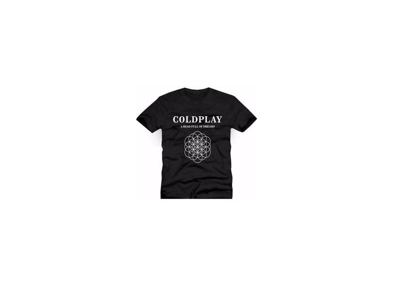 camiseta coldplay camisa banda rock em Promoção é no Buscapé
