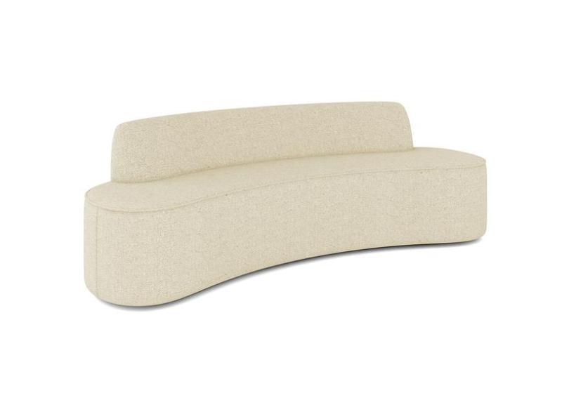 Sof 3 Lugares Curvo Sala De Estar Living Canc n D02 Linho Be em ...