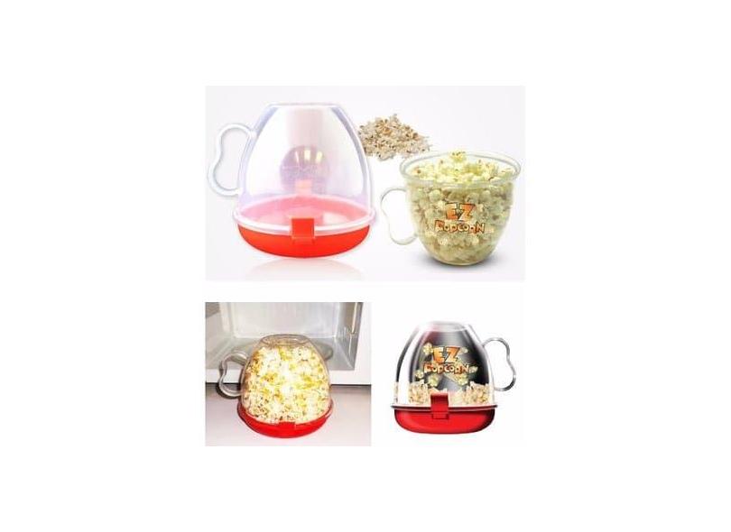 PIPOQUEIRA PARA MICROONDAS SEM OLEO PIPOCA FACIL 2 EM 1 COM TIGELA EZ ...