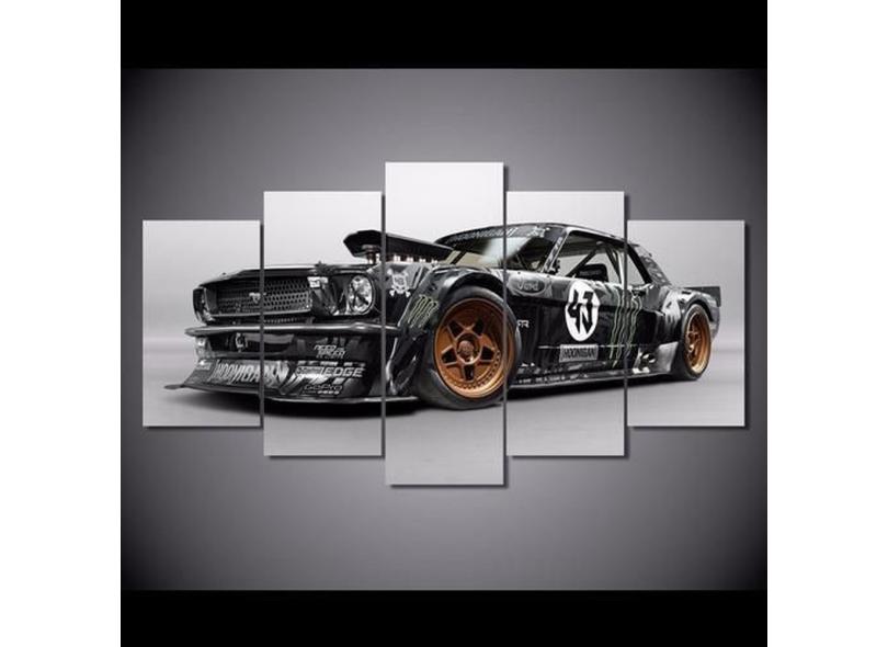Quadro Decorativo Ford Mustang Rtr MDF 115x60cm 5 Peças em Promoção é ...