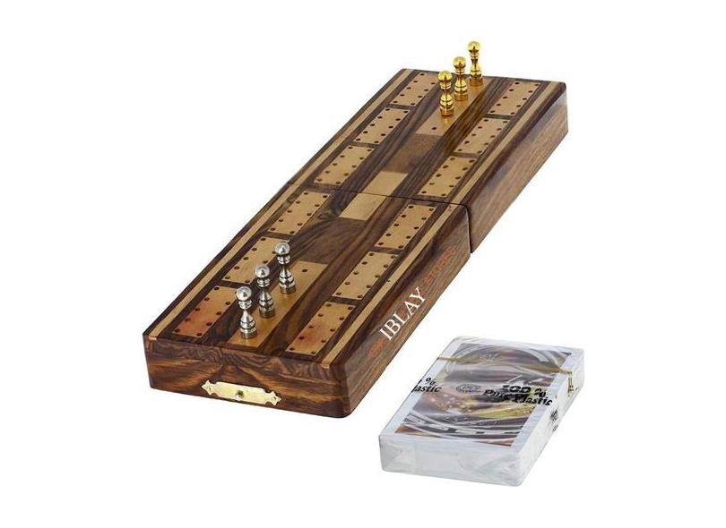 Jogo de tabuleiro Cribbage Indian Glance Iblay com armazenamento e car ...