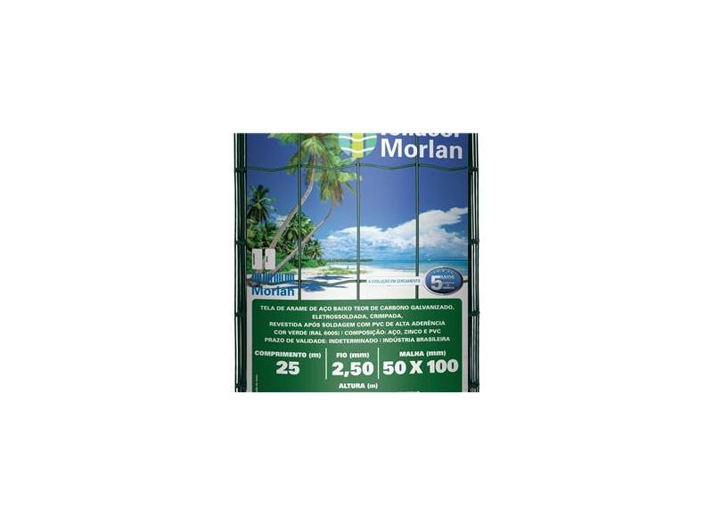 Tela (cerca) Revestida Pvc Tellacor Morlan 1,00mx25m - Verde com o ...