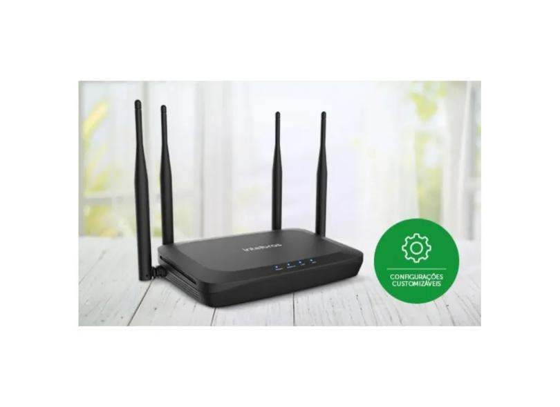 Roteador Wi-fi Intelbras Gf 1200 Dual AC 1200 Mbps 4 Antenas em ...